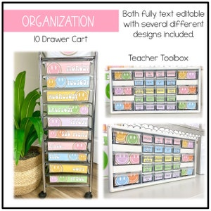 Retro Pastel Classroom Decor Bundle | Editable - Etsy