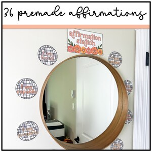 Disco Floral Door Display, Positive Affirmations, Mirror, Retro ...