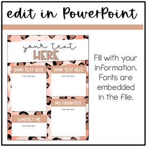 MODERN LEOPARD Meet the Teacher Teacher Letter Cheetah | Etsy