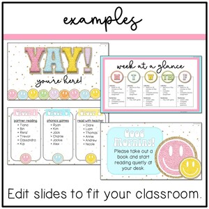 Retro Pastel Slides Template | Happy Classroom Decor - Etsy