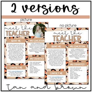 Modern Leopard Meet the Teacher, Teacher Introduction Letter, Cheetah ...