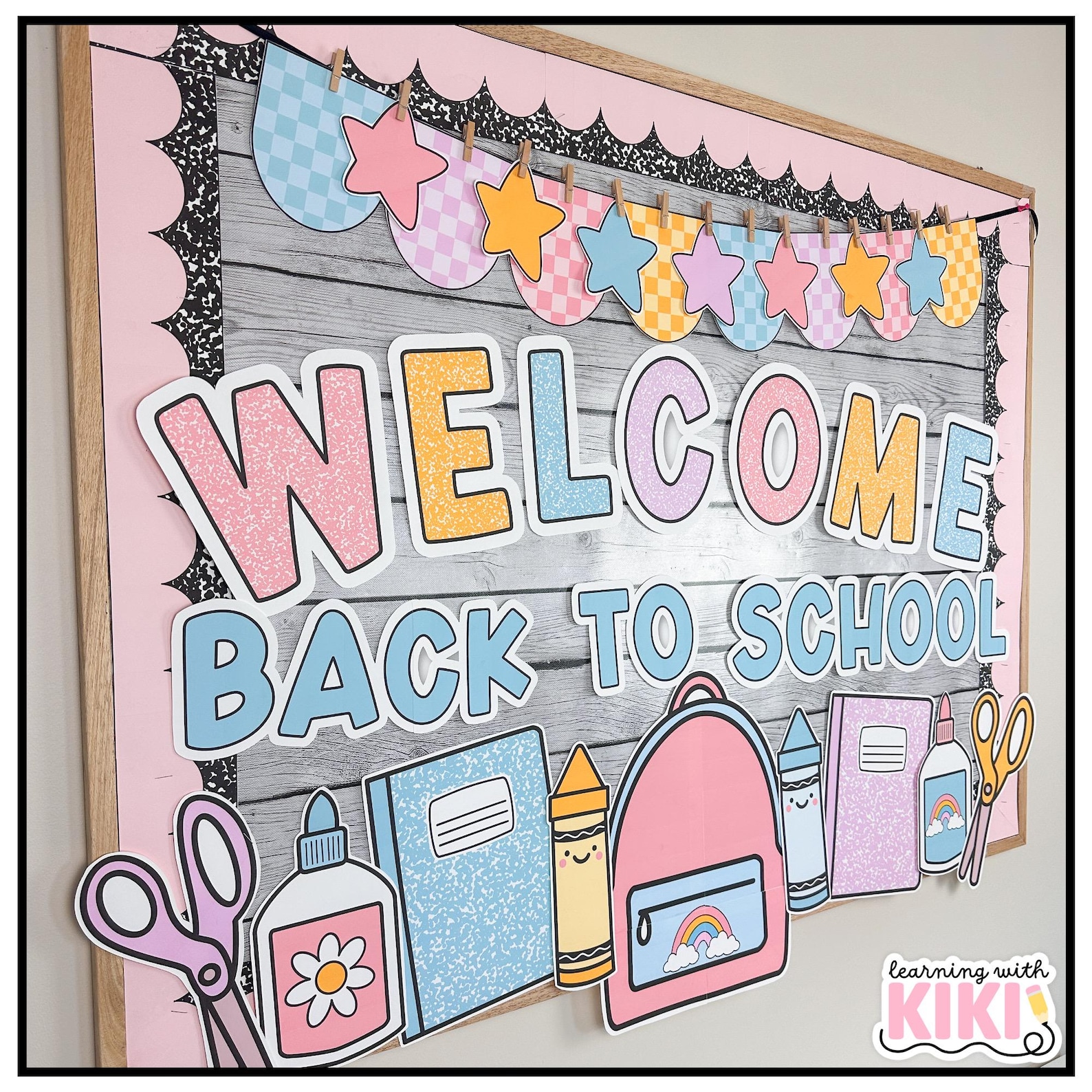 Back to School Bulletin Board Kit, Classroom Decor, Pastel Trendy - Etsy