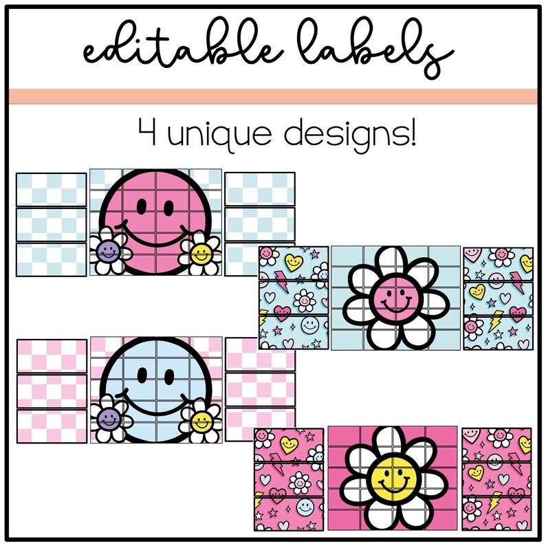 Teacher Toolbox Labels, Happy Brights Classroom Decor, Editable, Bright ...