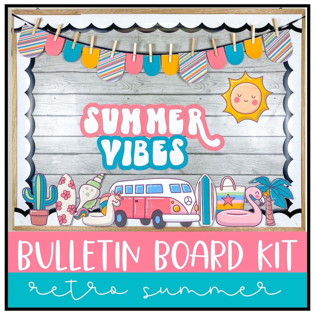 Summer Bulletin Board Kit | Classroom Decor | Retro - Etsy
