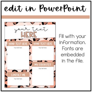 Modern Leopard Meet the Teacher, Teacher Introduction Letter, Cheetah ...