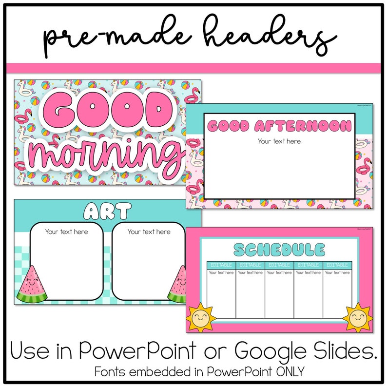 Summer Slides Google and Powerpoint Templates With Timers, Classroom ...