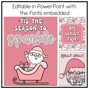 Christmas Classroom Posters, Classroom Decor, Pink Christmas, Pinkmas ...