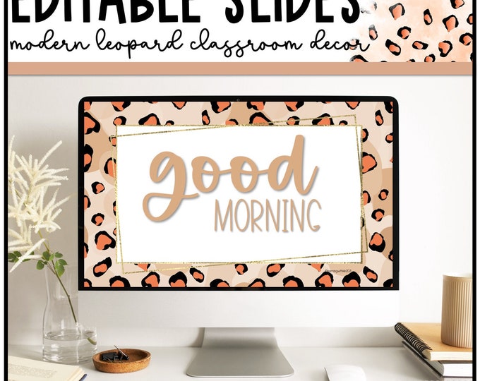 Modern Leopard Calendar, Pocket Chart, Cheetah Classroom Decor ...