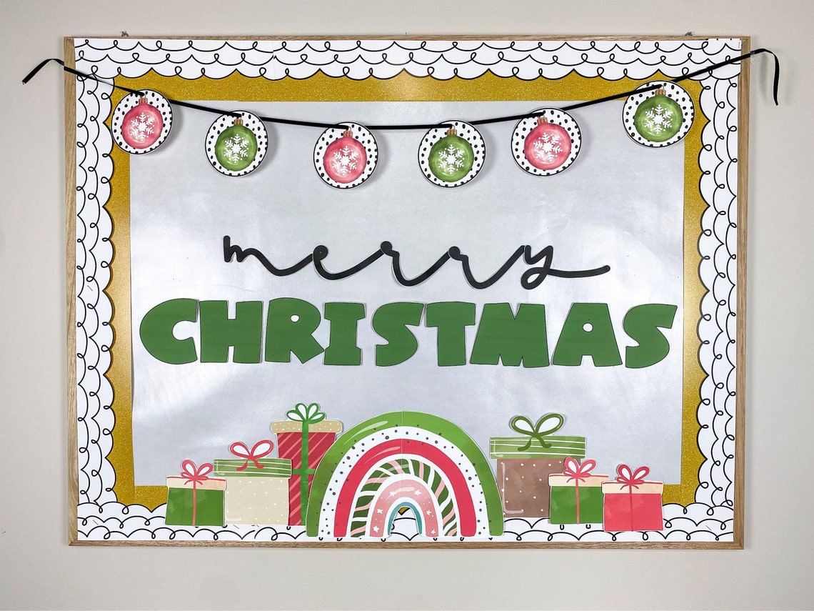 Christmas Bulletin Board Boho Rainbow Ideas - Etsy