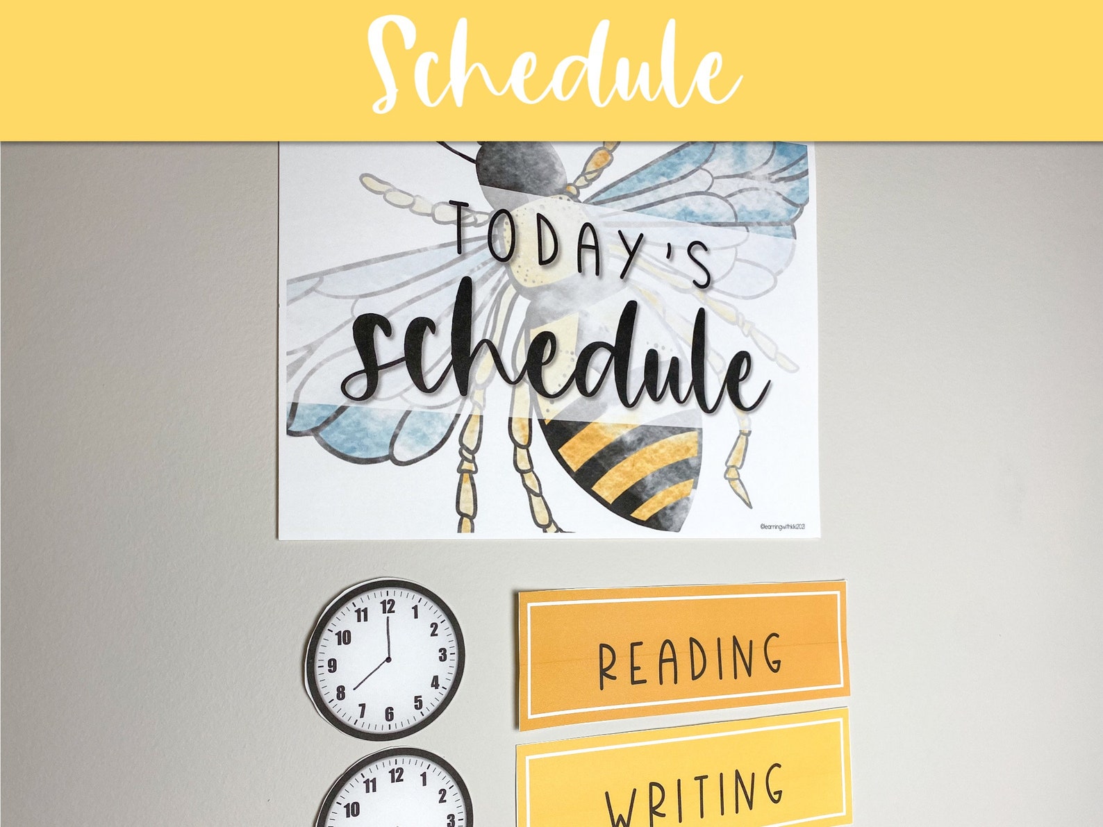 Bee Classroom Decor Schedule - Etsy