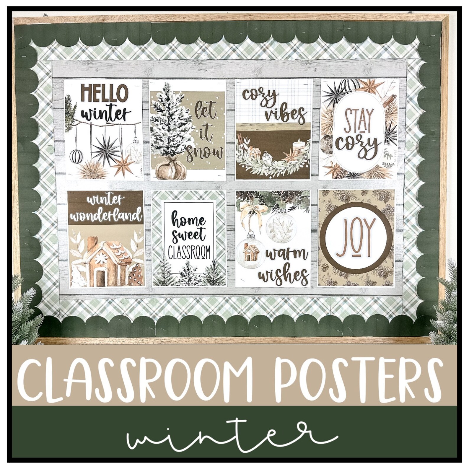 Christmas Classroom Posters Classroom Decor Neutral - Etsy