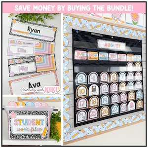 Composition Notebook Classroom Decor Bundle | Editable | Theme | Pastel ...