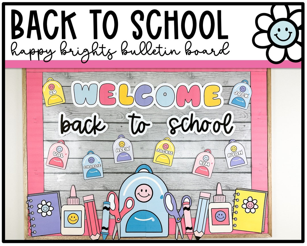 Back to School Bulletin Board, Bright Classroom Decor - Etsy