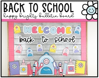 Back to School Supplies Bulletin Board Kit Classroom Bulletin Board Kit ...
