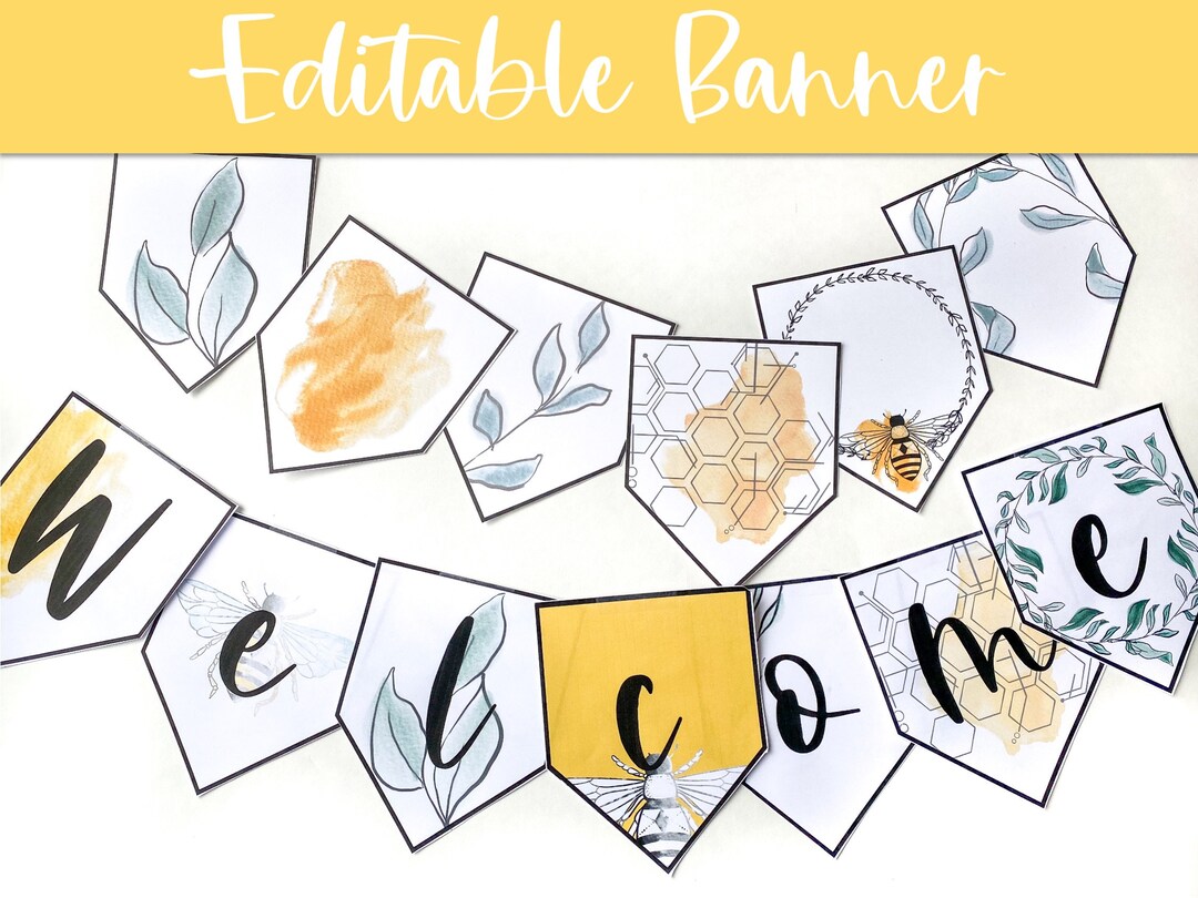Bee Classroom Decor Bunting Banner Bulletin Board - Etsy