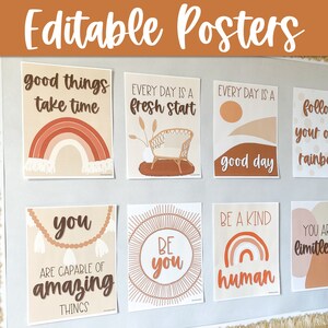 MODERN BOHO Posters Growth Mindset Desert Neutrals Classroom Decor - Etsy