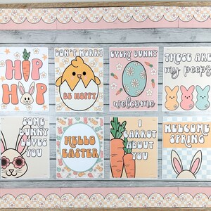 Retro Easter Posters Bulletin Board Classroom Decor - Etsy