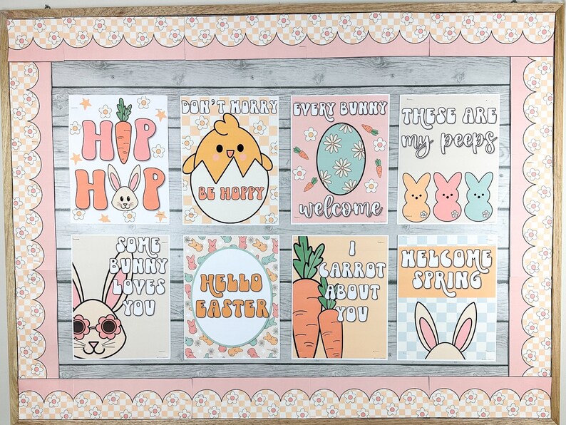 Retro Easter Posters Bulletin Board Classroom Decor - Etsy