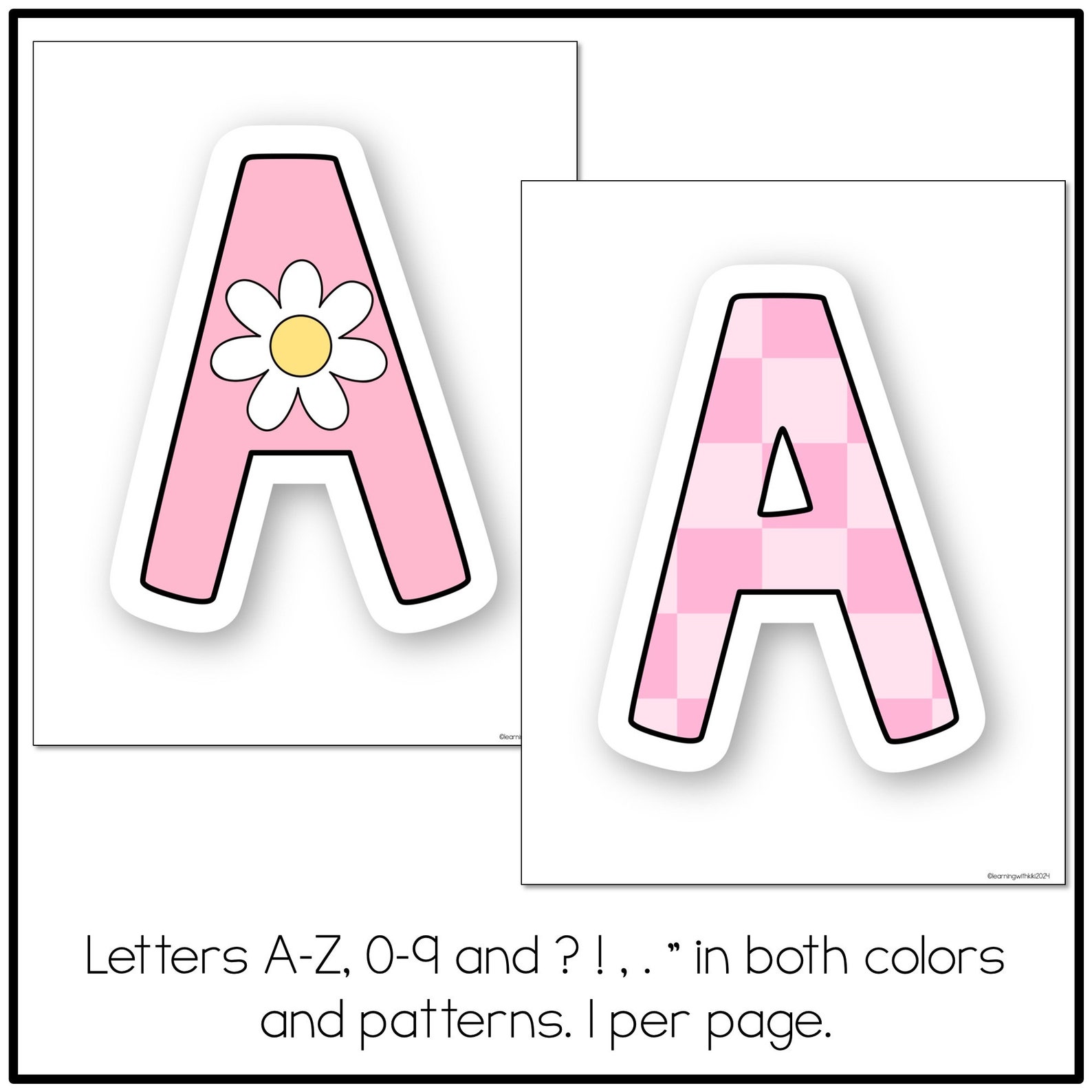 Pastel Bulletin Board Letters | Daisy Letters | Rainbow - Etsy