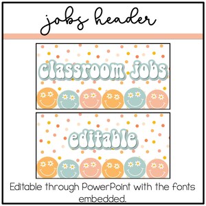 Boho Retro Classroom Decor | Classroom Jobs for Students | Printables ...