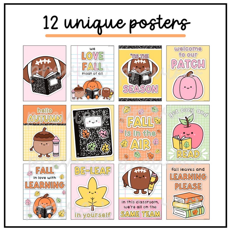 Fall Classroom Posters | Composition Notebook | Autumn Decor | Editable ...