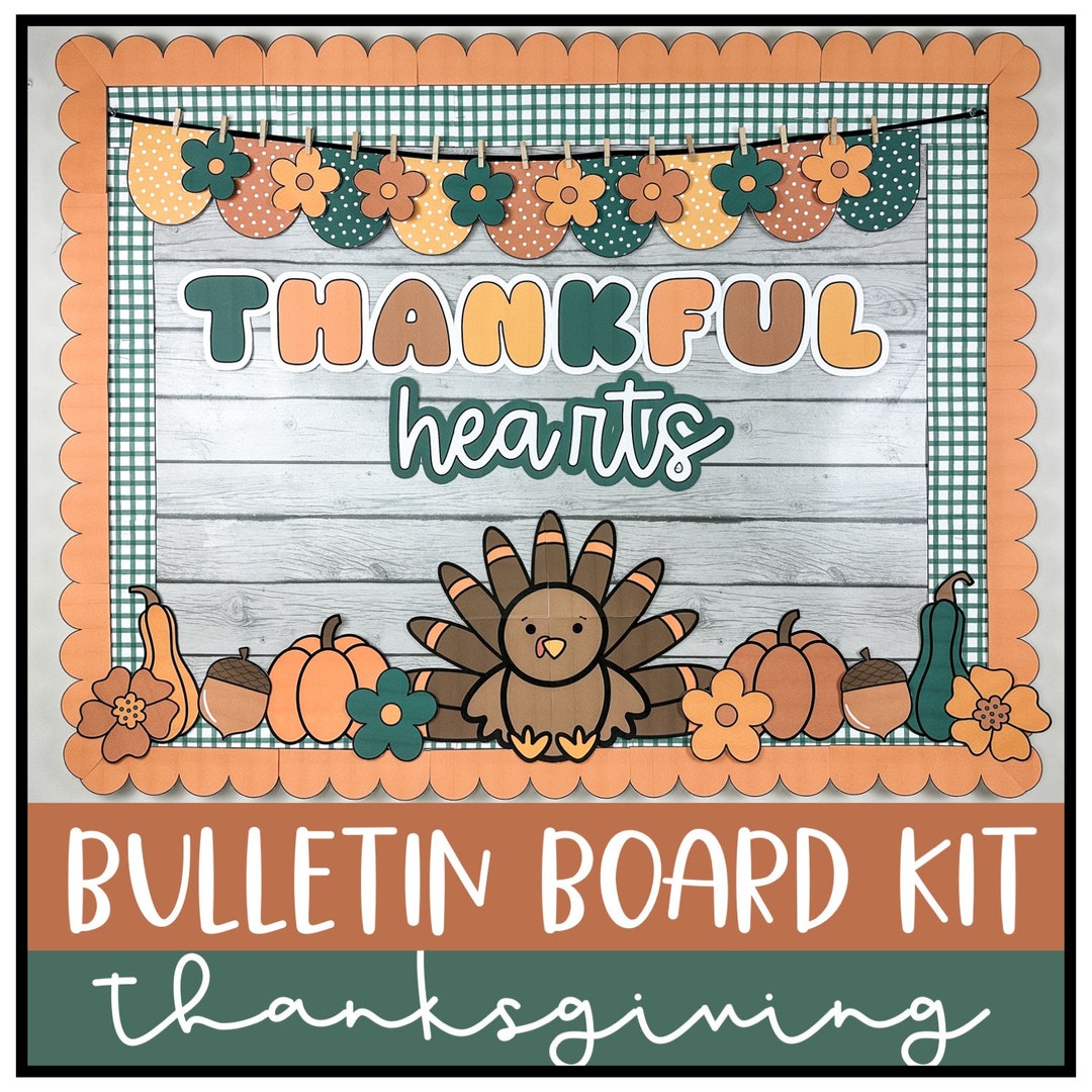 Thanksgiving Bulletin Board Kit, Classroom Decor - Etsy