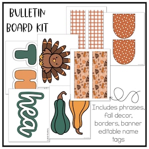 Thanksgiving Bulletin Board Kit, Classroom Decor - Etsy