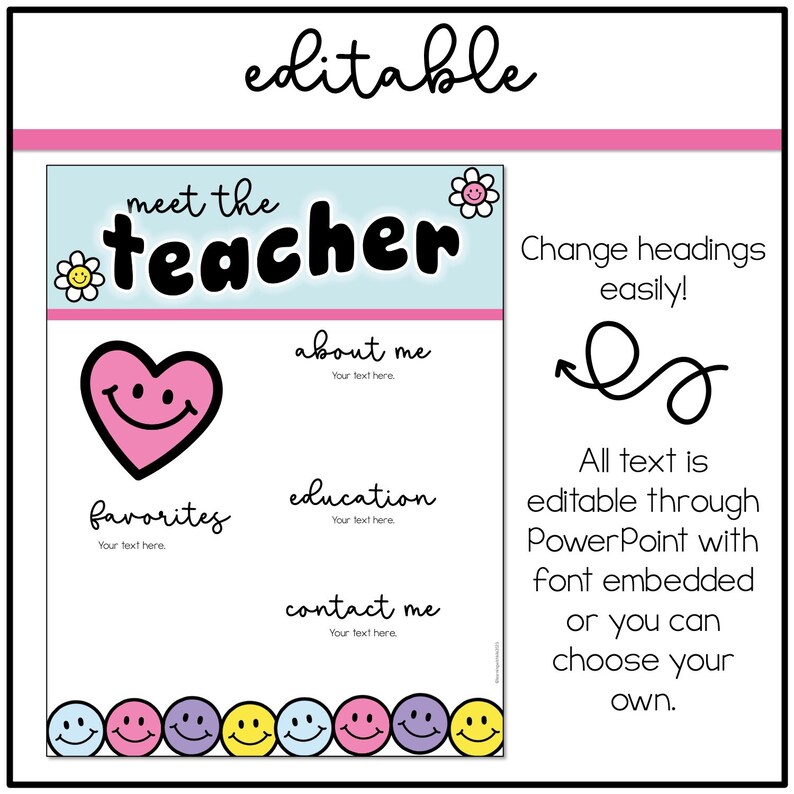 Happy Brights Meet the Teacher, Teacher Introduction Letter, Bright ...