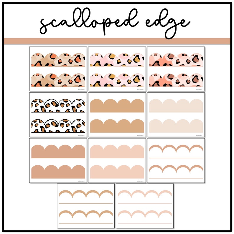 Modern Leopard Bulletin Board Borders, Printable, Cheetah Classroom ...
