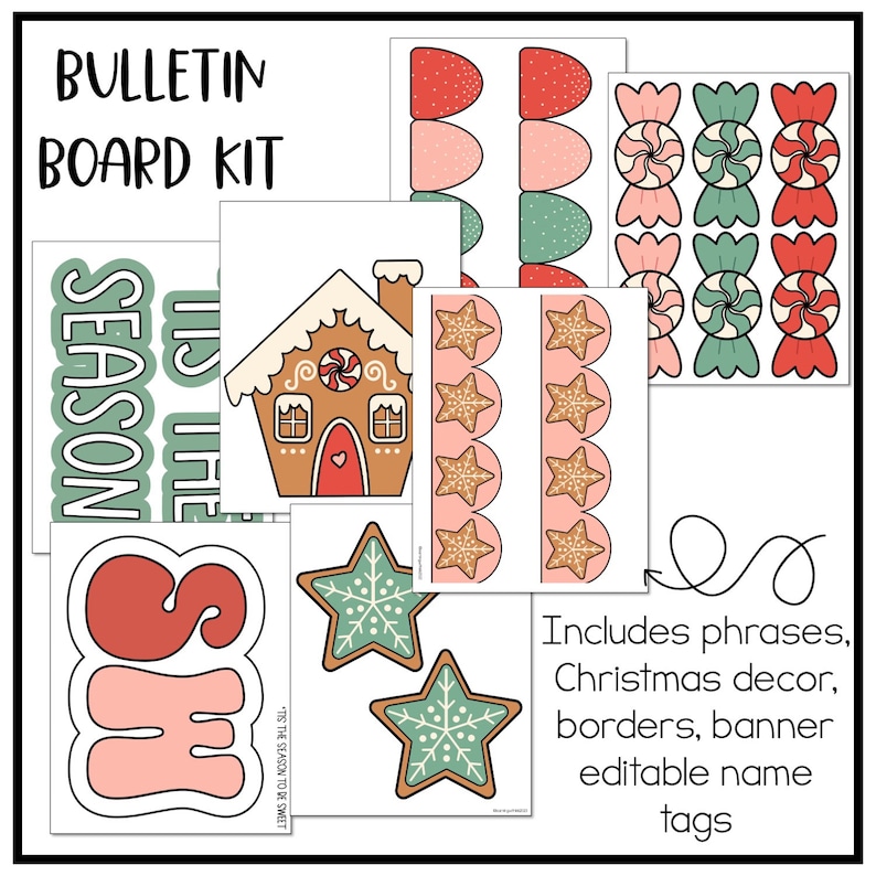 Christmas Bulletin Board Kit, Classroom Decor - Etsy Canada