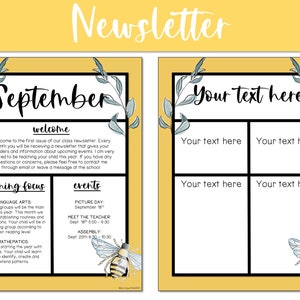 Bee Classroom Decor Classroom Newsletter - Etsy