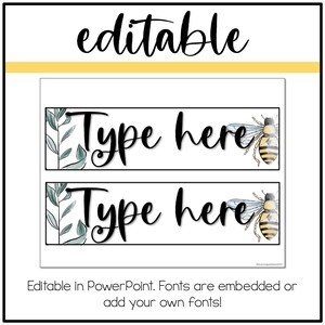 Bee Classroom Decor Calendar Pocket Chart Editable - Etsy