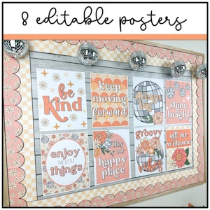 Disco Floral Classroom Posters, Inspirational, Disco Groovy Classroom ...