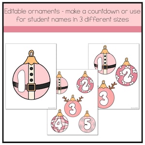 Christmas Countdown Bulletin Board Kit, Classroom Decor, Pink Christmas ...