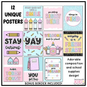 Back to School Classroom Posters | Classroom Decor | Composition ...