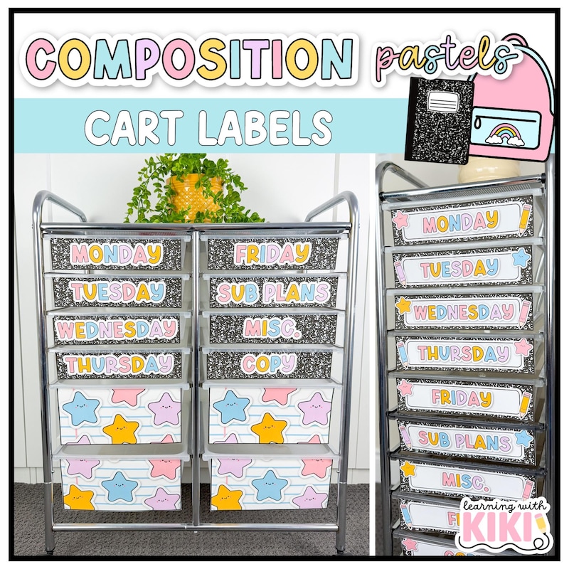 Teacher Rolling Cart - Etsy