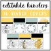 Bee Binder Covers Editable Bee and Eucalyptus Classroom - Etsy