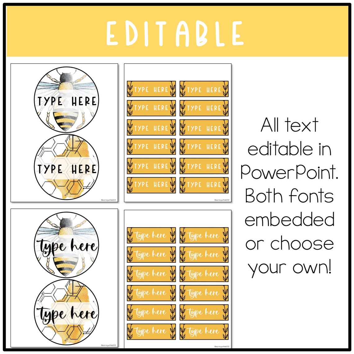 Bee Birthday Display Bulletin Board Bee Eucalyptus - Etsy