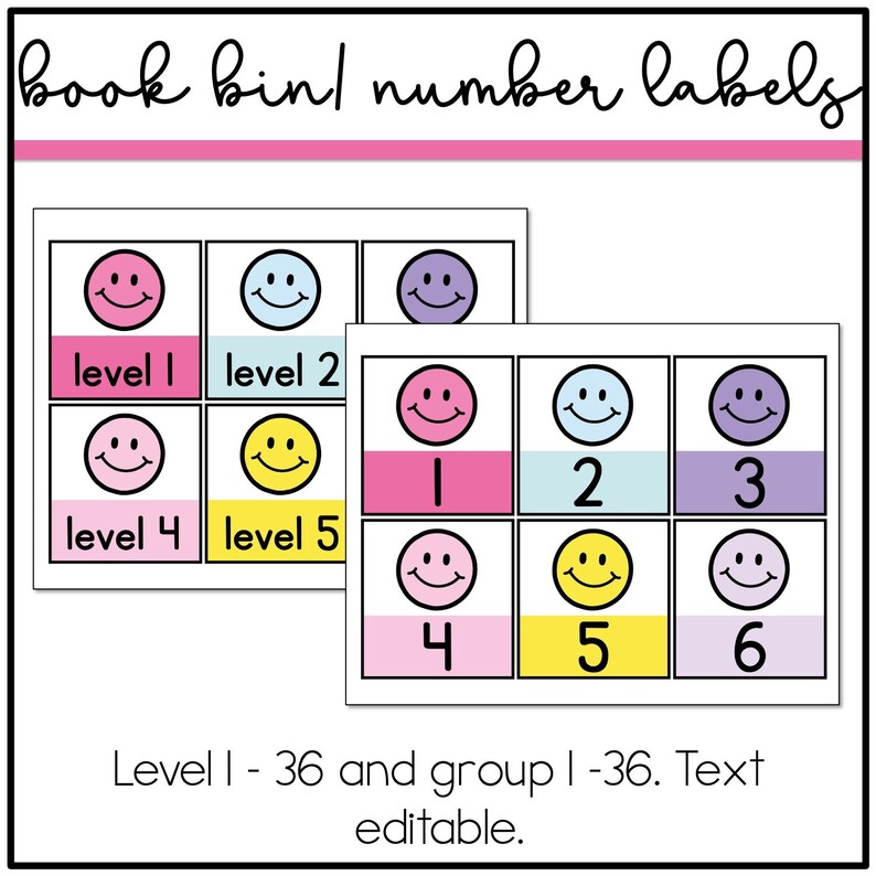 Happy Brights Name Tags, Classroom Labels, Editable, Bright Classroom ...