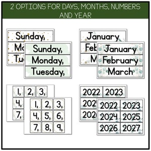 Eucalyptus and Gold Flip Calendar | Botanical - Etsy