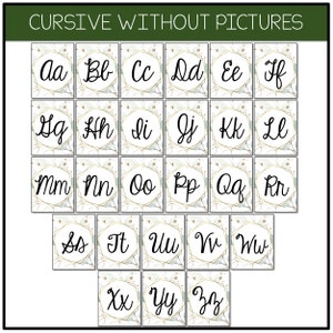 Eucalyptus and Gold Alphabet Posters | Botanical Classroom Decor ...