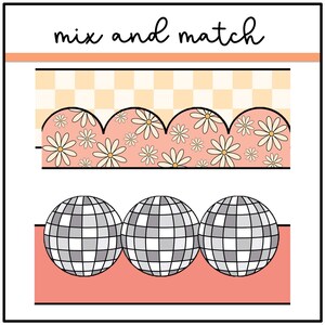 Disco Floral Bulletin Board Borders, Daisy, Retro Classroom Decor - Etsy