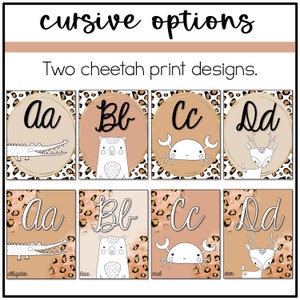 Modern Leopard, Alphabet Posters, Cheetah Classroom Decor, Editable - Etsy
