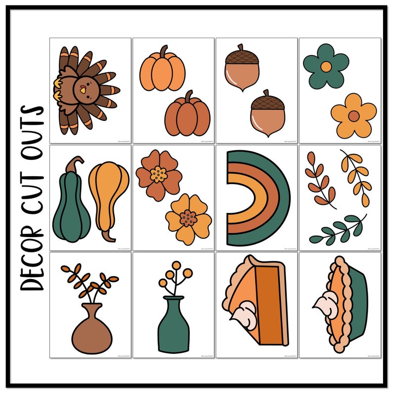 Thanksgiving Bulletin Board Kit, Classroom Decor - Etsy
