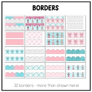 Christmas Pink Bulletin Board Kit, Pinkmas Nutcracker Classroom Decor ...