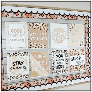 Modern Leopard Posters, Growth Mindset, Cheetah Classroom Decor ...