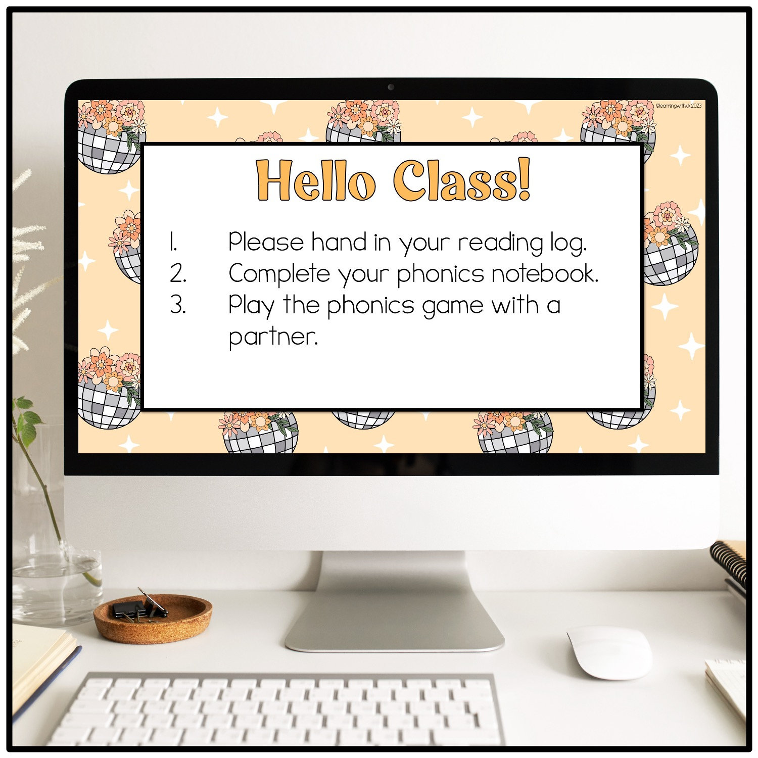 Retro Groovy Powerpoint and Google Slides™ Templates for Teachers With ...