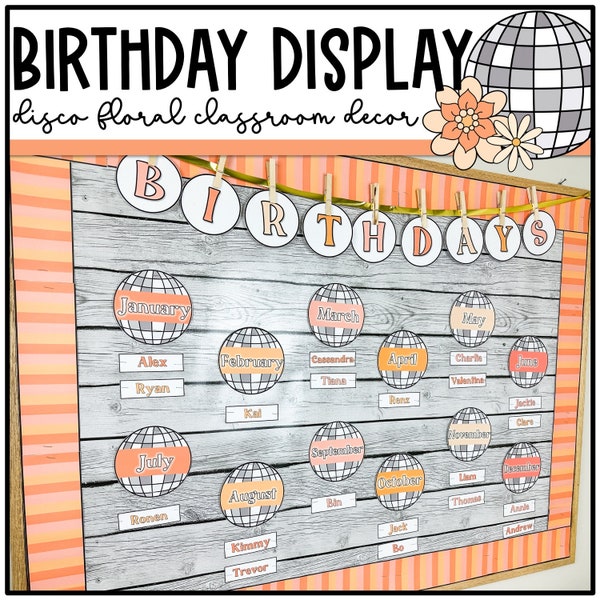 Classroom Birthday Chart - Etsy