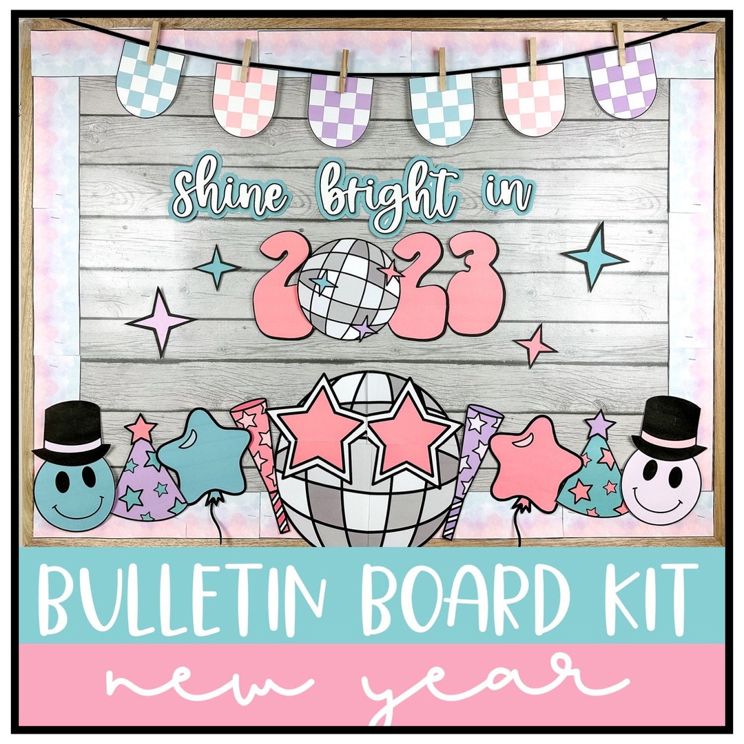 New Year Bulletin Board Kit Classroom Decor Retro - Etsy