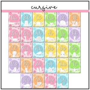 Retro Pastel Alphabet Posters | Classroom Decor - Etsy